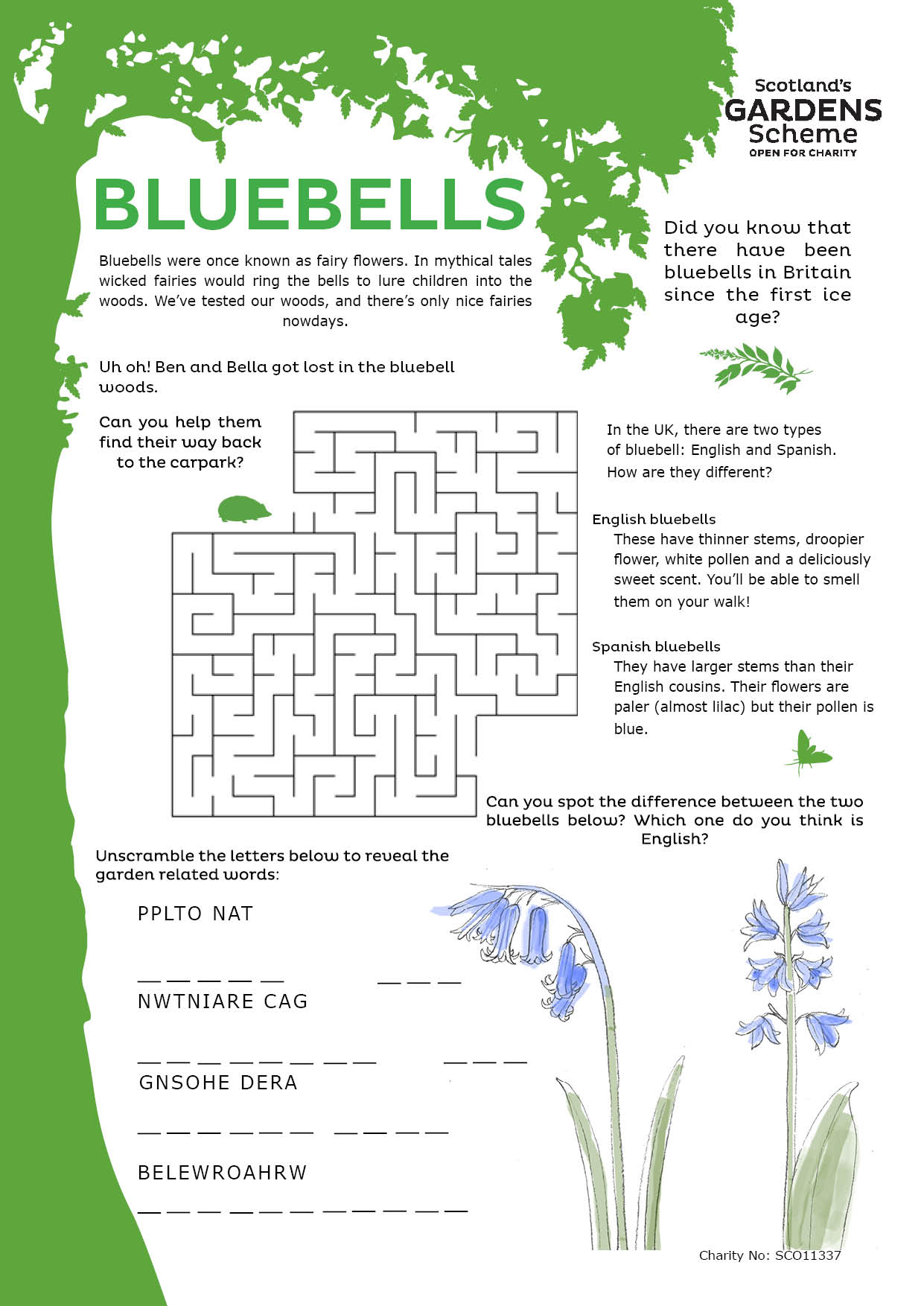 Children's Activity Handouts